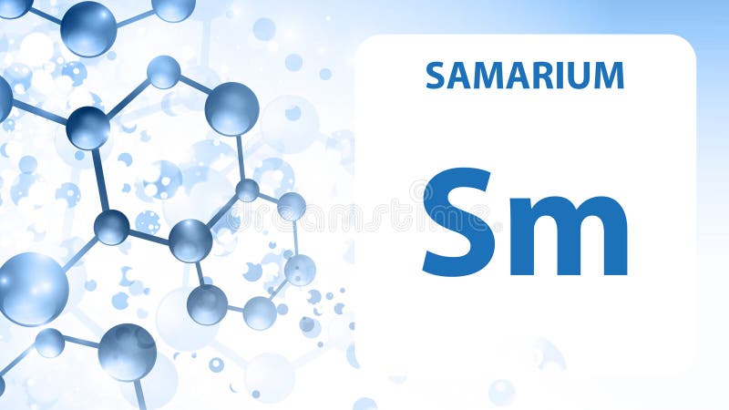 Samarium Sm Chemical Element. Samarium Sign with Atomic Number ...