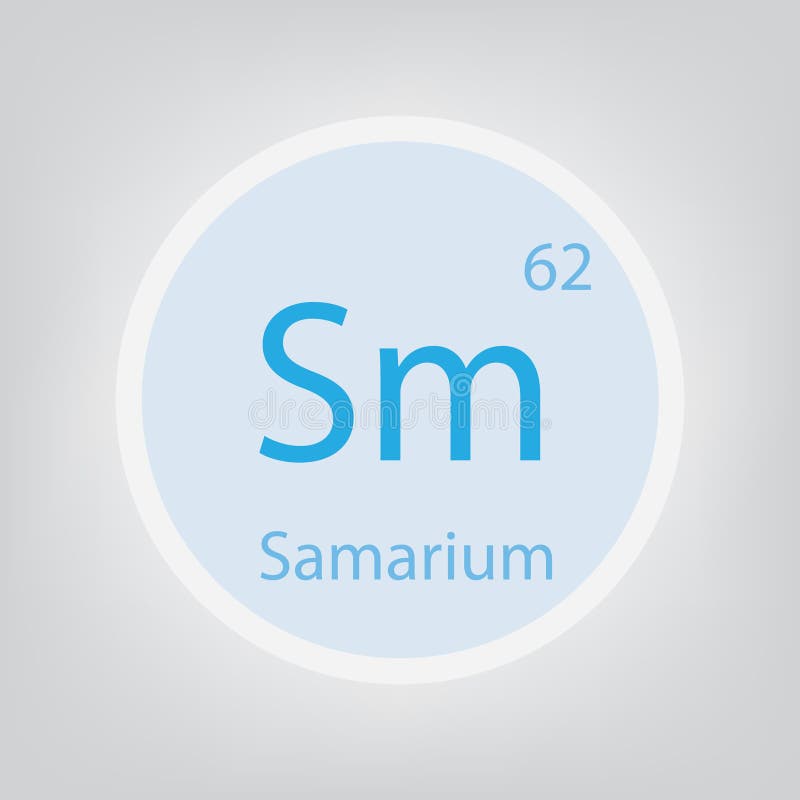Samarium Sm Chemical Element Icon Stock Vector - Illustration of ...