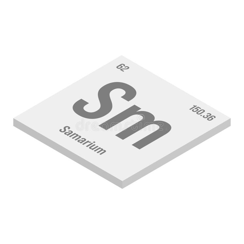 Samarium, Sm, Periodic Table Element Stock Vector - Illustration of ...
