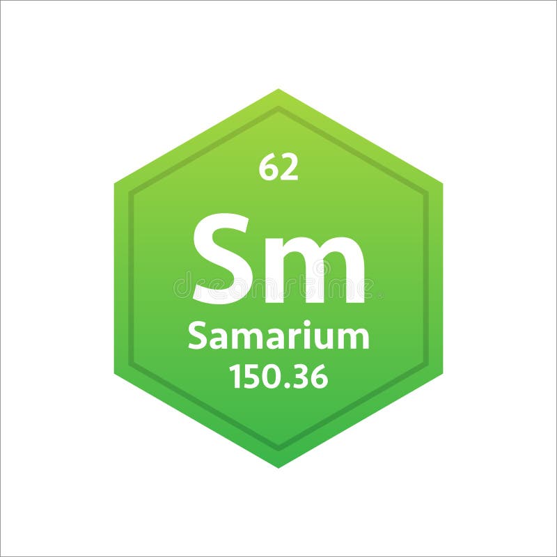 Samarium Symbol. Chemical Element of the Periodic Table Stock Vector ...