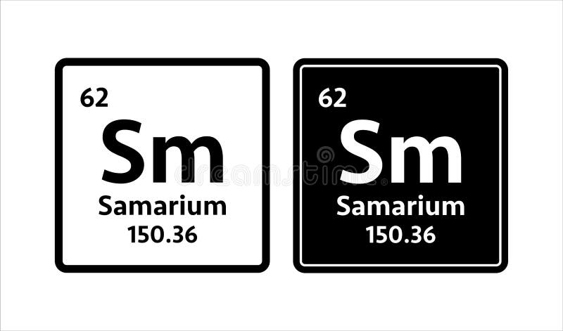 Samarium Symbol. Chemical Element of the Periodic Table Stock Vector ...