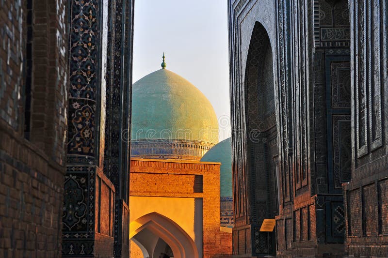 Samarkand: Amazing Dome of the Mosque Stock Photo - Image of pattern ...