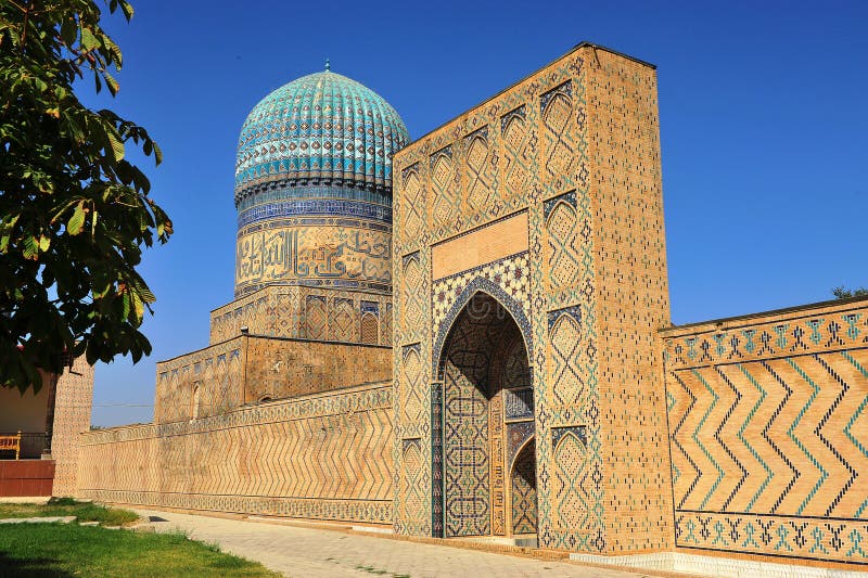 Samarkand: medieval mosque stock photo. Image of dome - 103478892