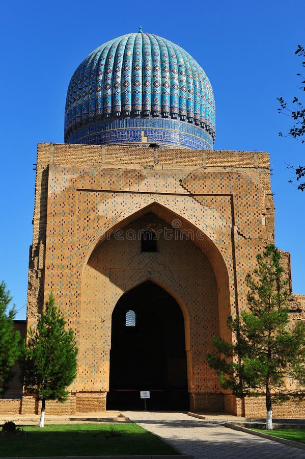 Samarkand: medieval mosque stock photo. Image of landmark - 103478584