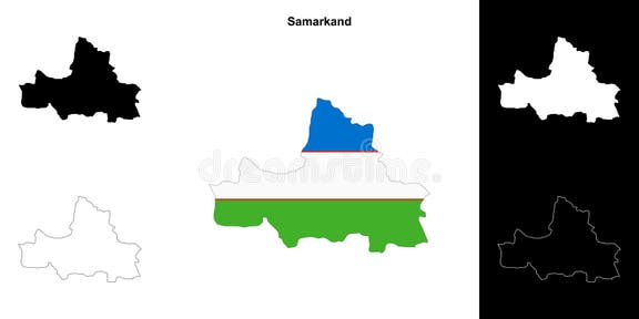 Samarkand outline map stock vector. Illustration of viloyat - 323915884