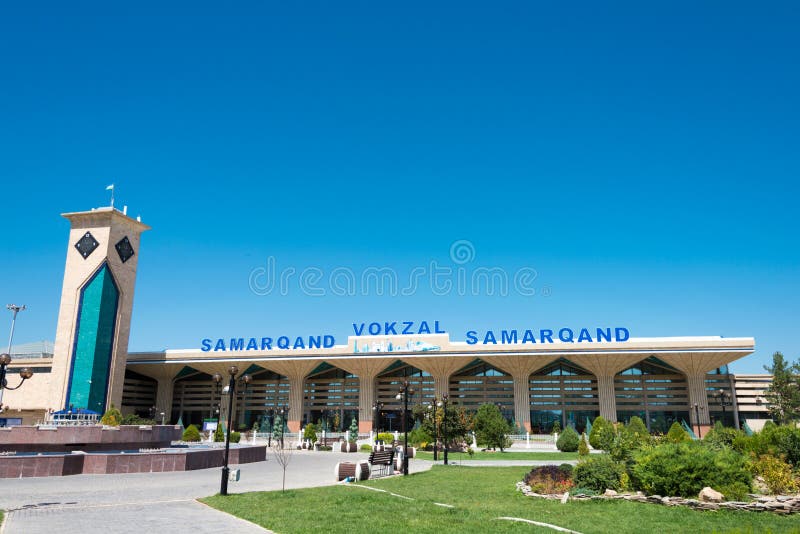 Samarkand Railway Station in Samarkand, Uzbekistan Editorial Stock ...