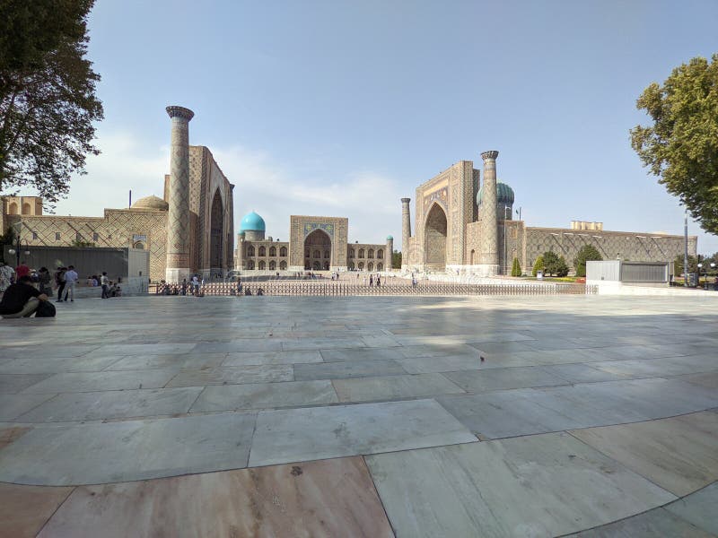 Samarkand Registan Platz stock photo. Image of uzbekistan - 257154962