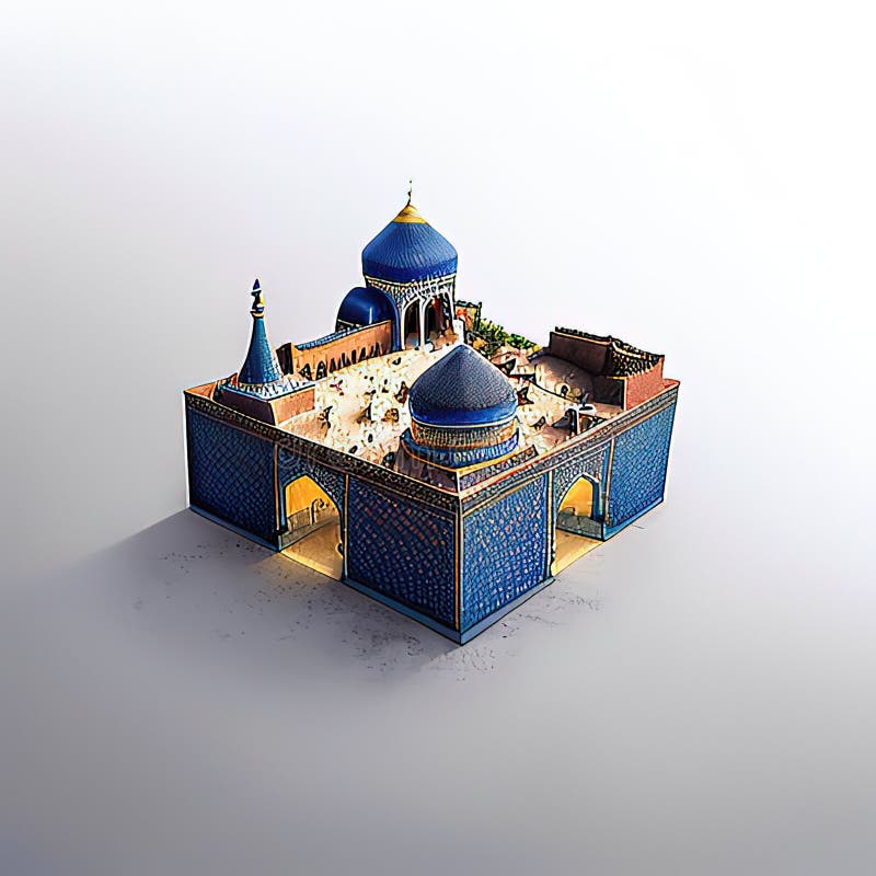Samarkand, Samarqand, Uzbekistan Microcity Model. Generative AI. Stock ...