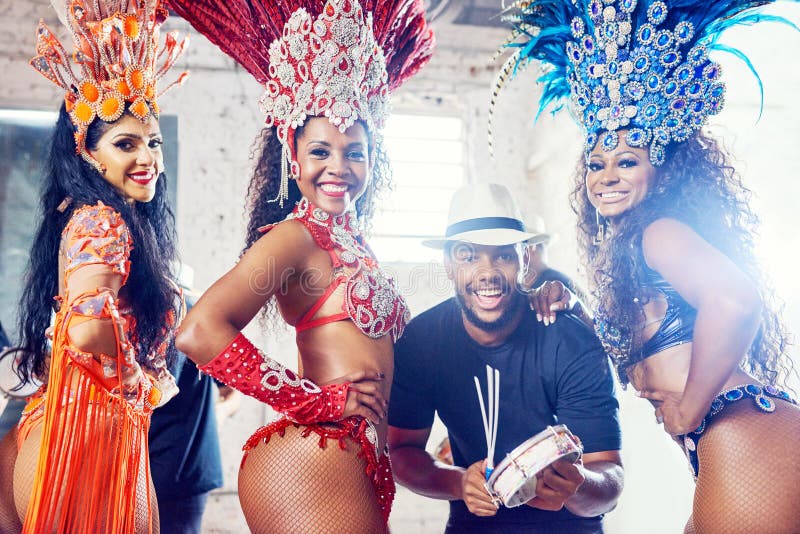 Samba Dance is What they Do Best. Beautiful Samba Dancers Performing at a Carnival. Stock Image ...
