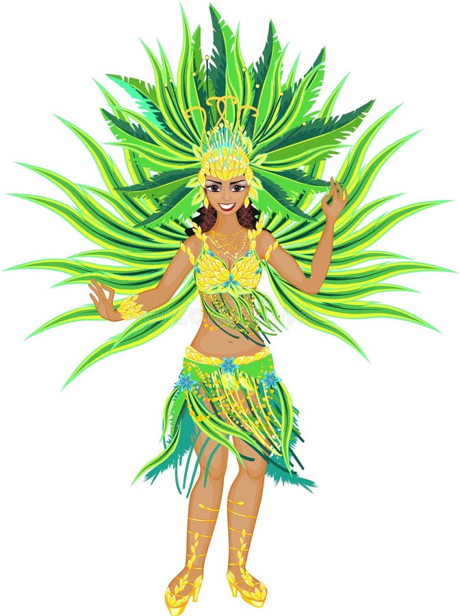 Samba Dancer ilustração do vetor. Ilustração de roupa - 57895576