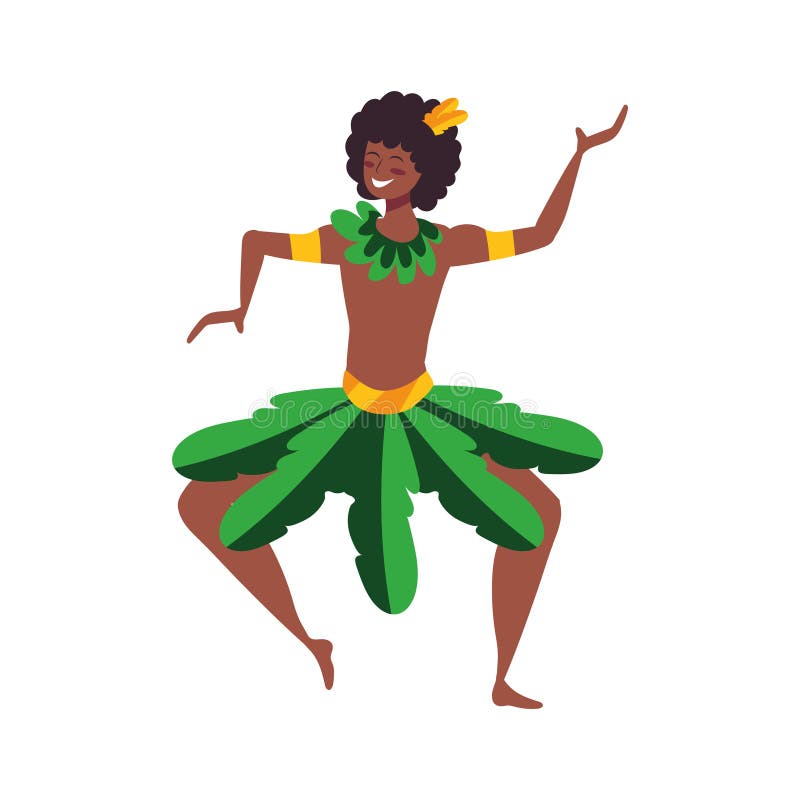 Samba dancer man character stock vector. Illustration of flat - 300355770
