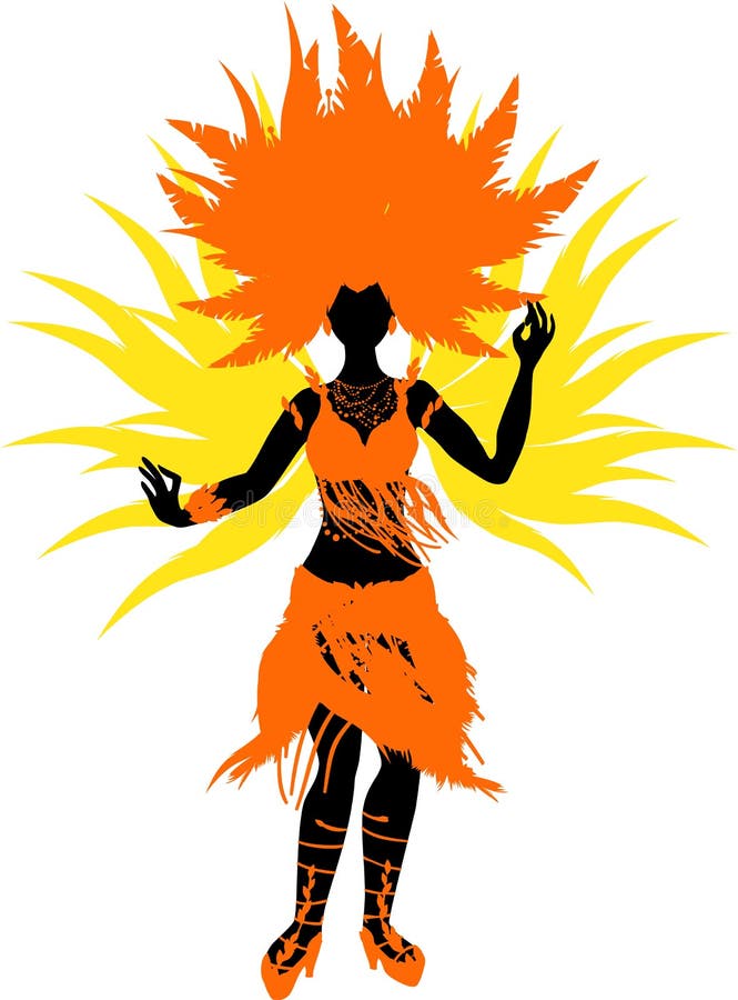 Samba dancer stock vector. Illustration of festival, copacabana - 57896067