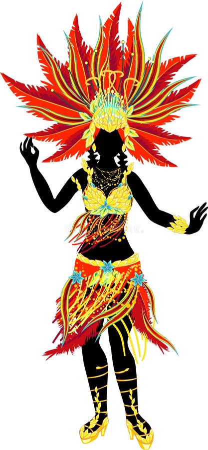 Samba dancer stock vector. Illustration of lady, latin - 58537077