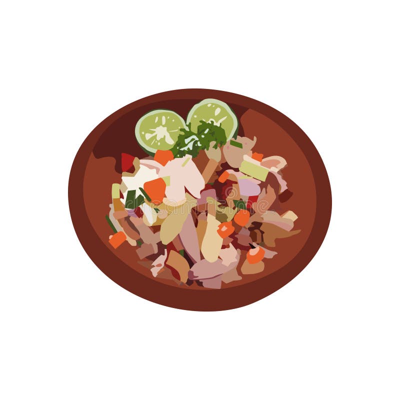 Sambal Matah Indonesian Food Design Vector Stock Vector - Illustration ...