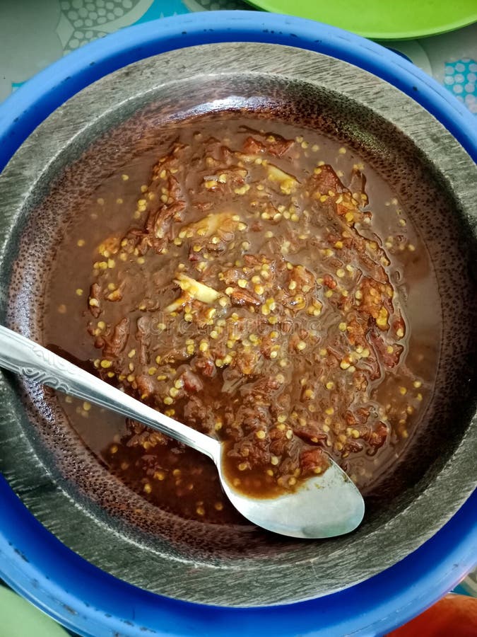 Sambal Ulek with Special Shrimp Paste Stock Image - Image of meat, fish ...