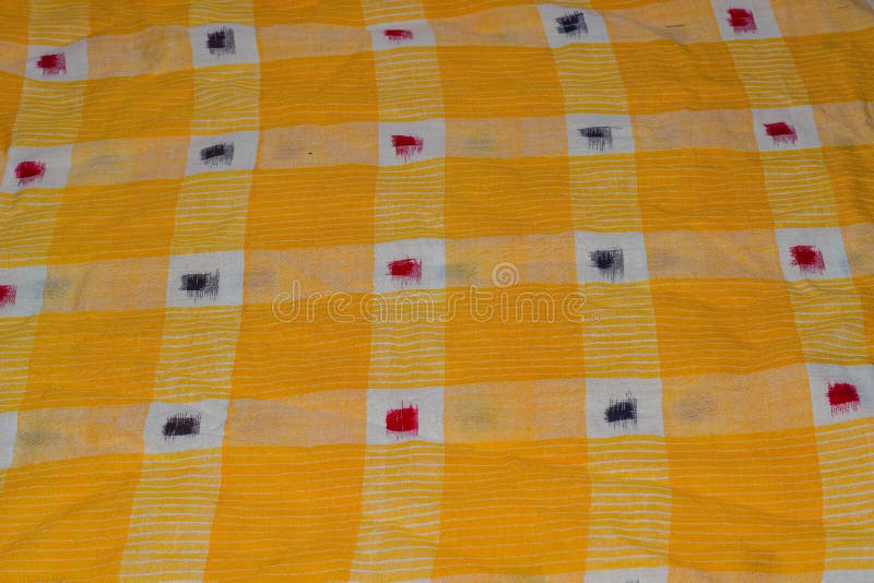 Sambalpuri Cloth Beautiful Design Blue White Background. Stock Image ...