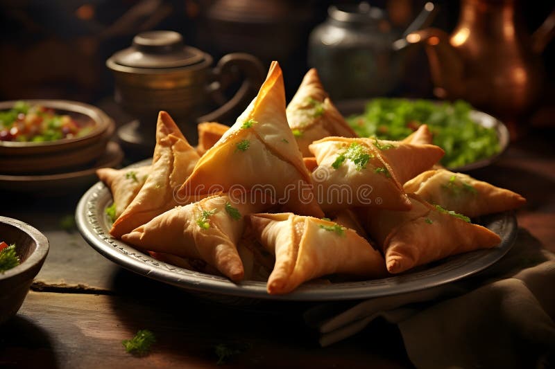 Samboosa, Triangular Pastries Filled with Spiced Meat or Vegetables ...
