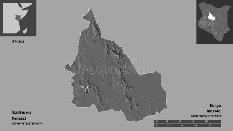 Samburu, County of Kenya,. Previews. Bilevel Stock Illustration ...