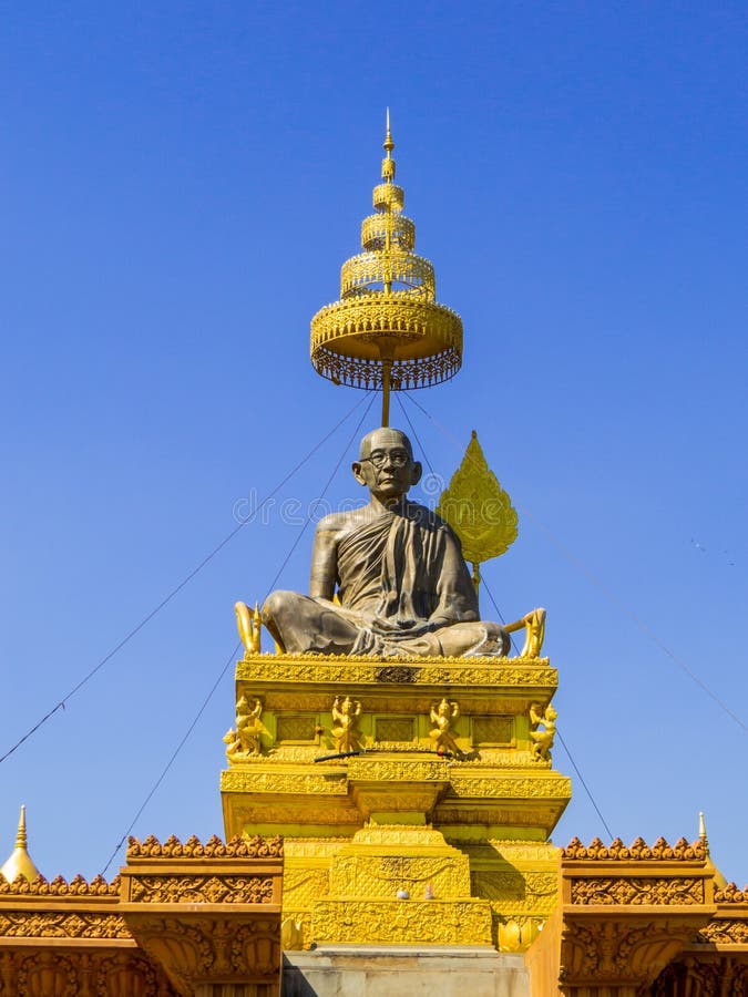 Samdech Chuon Nath Statue, Phnom Penh Stock Photo - Image of notion ...