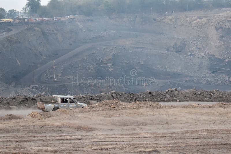 Photo of an Open-cast Coal Mining Stock Photo - Image of large, mining ...