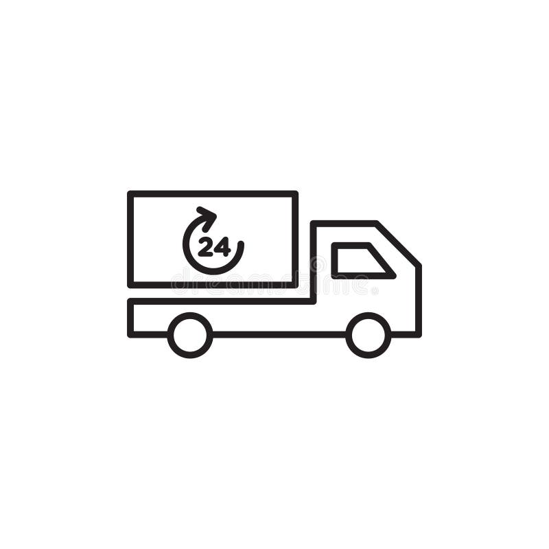 Same Day Delivery Icon Symbol on White Background Stock Vector ...