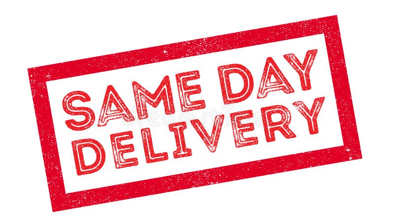 Same Day Delivery Rubber Stamp Stock Illustration - Illustration of ...