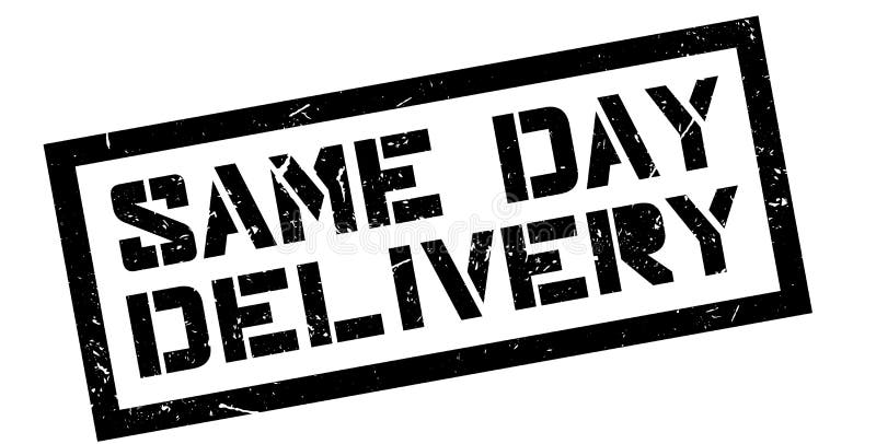 Same Day Delivery Rubber Stamp Stock Illustration - Illustration of ...