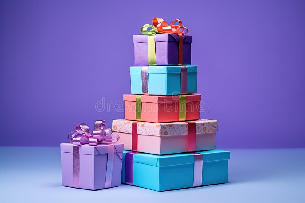 Same Gift Boxes, 3D Render Style. AI Generated Stock Illustration ...