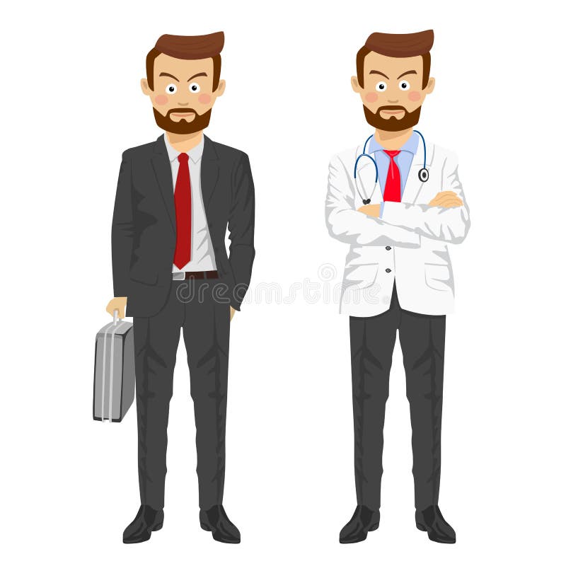 Two doctors characters stock vector. Illustration of medical - 31750759