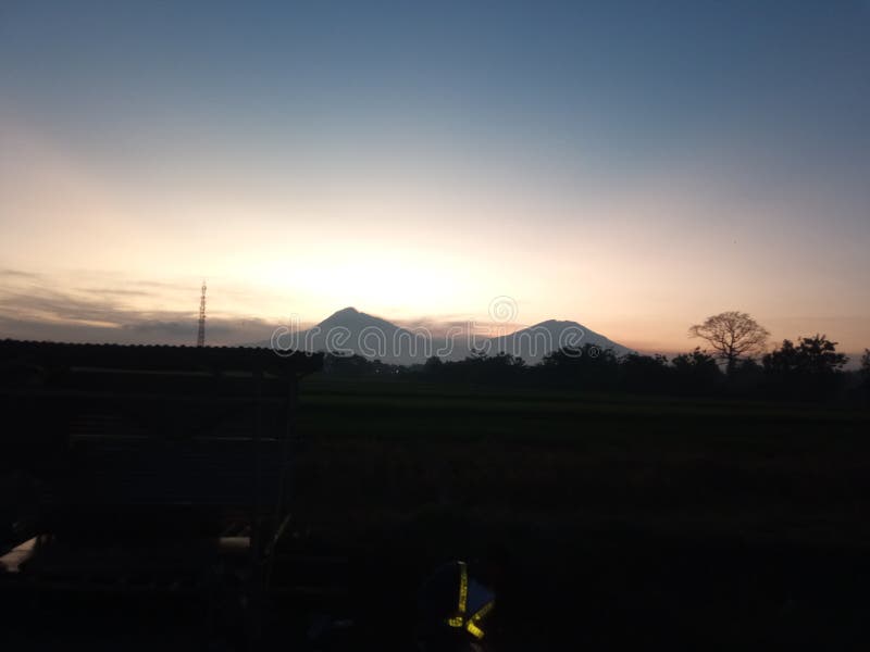 Same Sky Mountain is so Beautiful in Sunset Stock Image - Image of hill ...