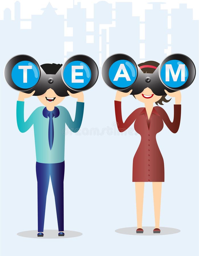 The Same Target Can Be Seen by the Entire Team Stock Illustration ...