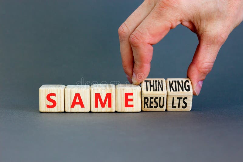 Same Thinking and Result Symbol. Concept Words Same Thinking Same ...