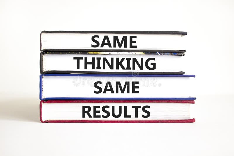 Same Thinking and Results Symbol. Concept Word Same Thinking Same ...