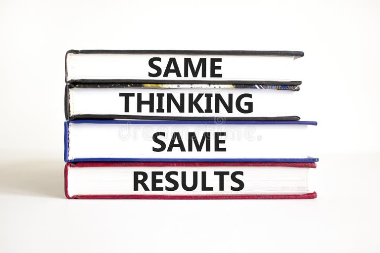 Same Thinking and Results Symbol. Concept Word Same Thinking Same ...