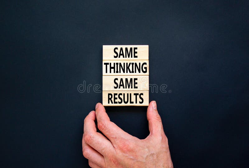 Same Thinking and Results Symbol. Concept Word Same Thinking Same ...