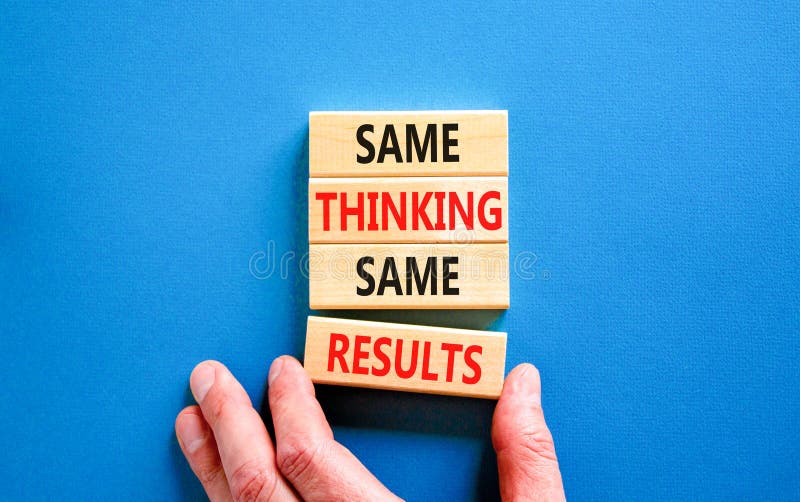 Same Thinking and Results Symbol. Concept Word Same Thinking Same ...