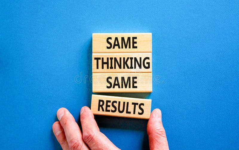 Same Thinking and Results Symbol. Concept Word Same Thinking Same ...