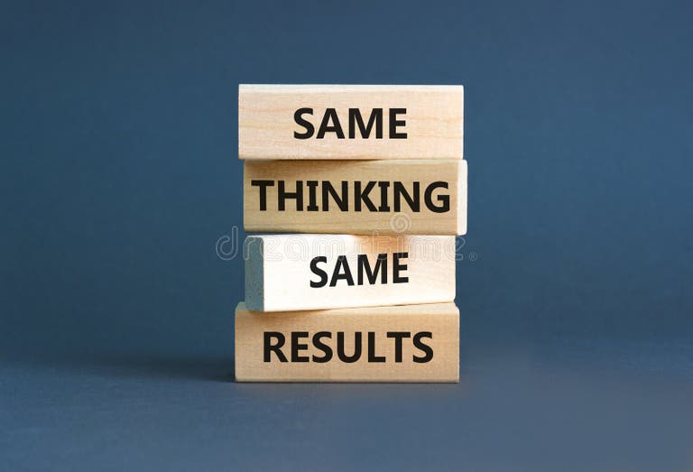 Same Thinking and Results Symbol. Concept Word Same Thinking Same ...