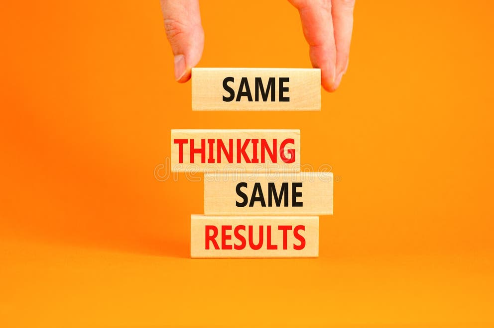 Same Thinking and Results Symbol. Concept Word Same Thinking Same ...