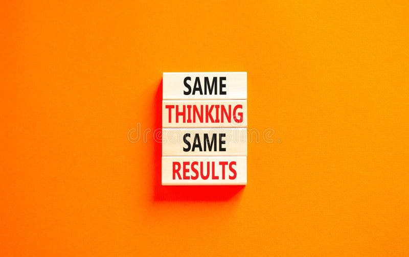 Same Thinking and Results Symbol. Concept Word Same Thinking Same ...