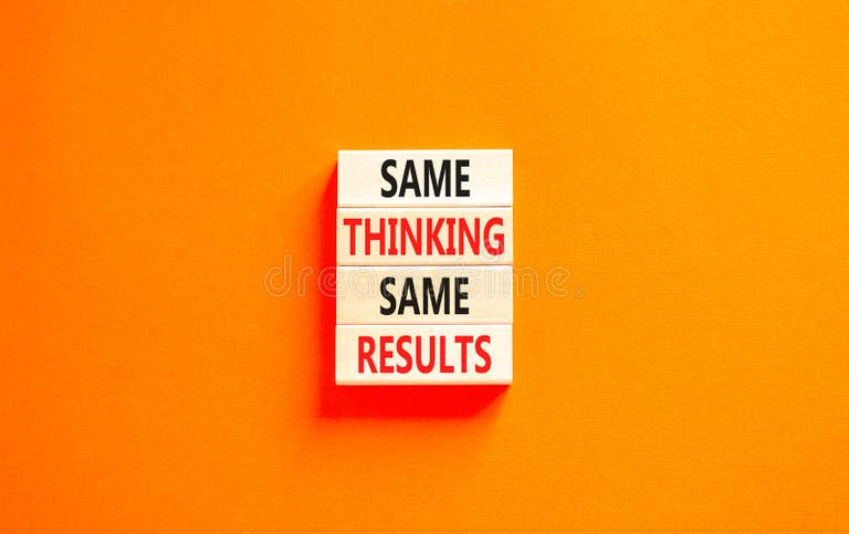Same Thinking and Results Symbol. Concept Word Same Thinking Same ...