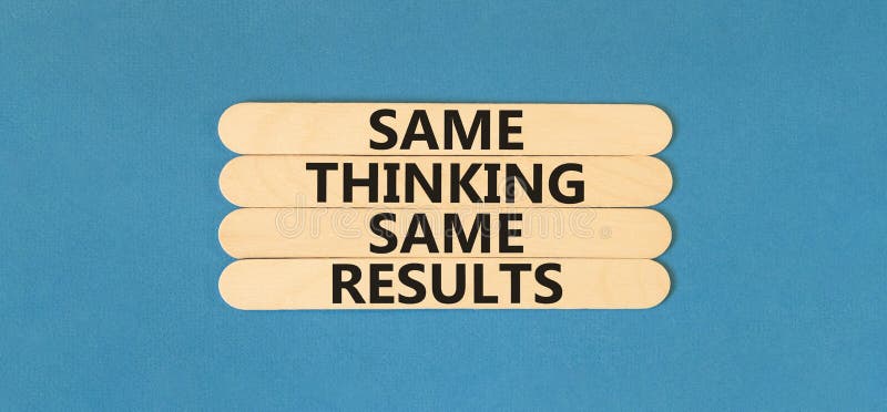 Same Thinking and Results Symbol. Concept Word Same Thinking Same ...