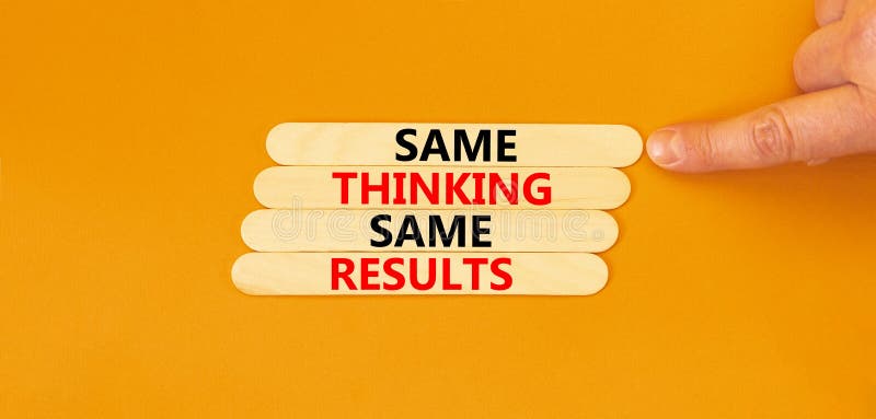 Same Thinking and Results Symbol. Concept Word Same Thinking Same ...