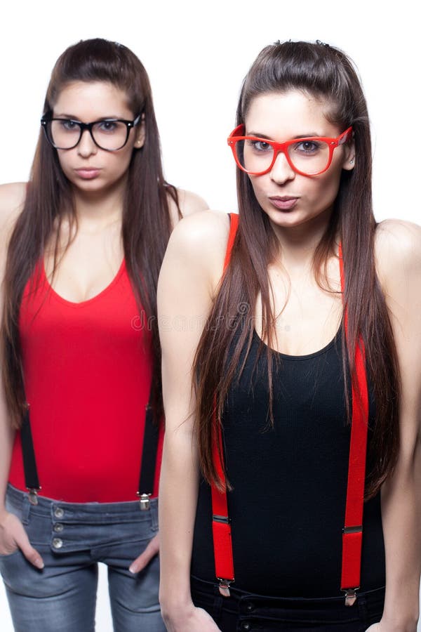 Almost the Same - Twins stock image. Image of posing - 30761577