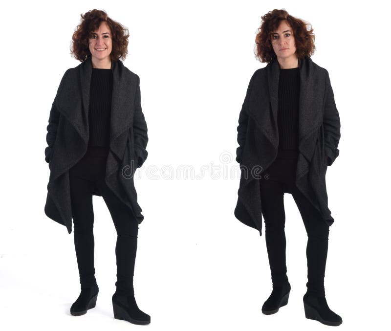 Group of a Same Man on White Background Stock Photo - Image of ...