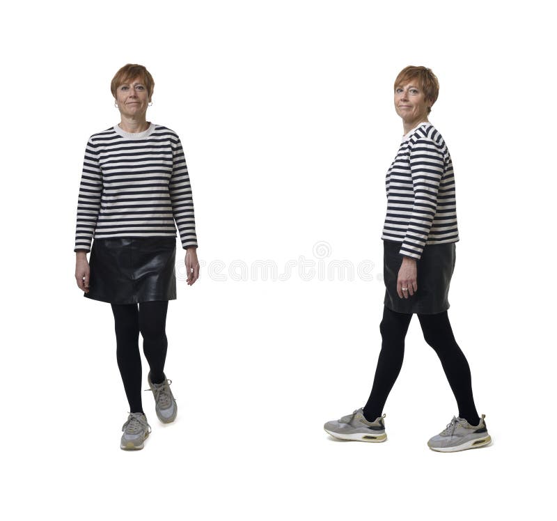 Portrait of Midde Aged Woman Stock Image - Image of isolated, chair ...