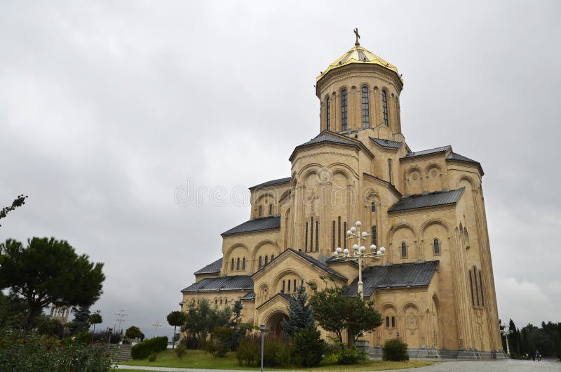Sameba cathedral Georgia stock photo. Image of georgian - 125865408