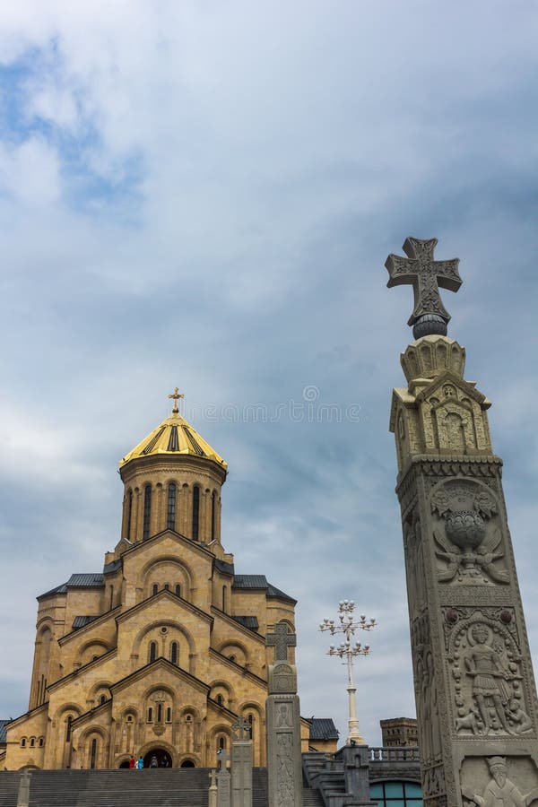 Sameba Cathedral stock photo. Image of georgia, landmark - 96016888