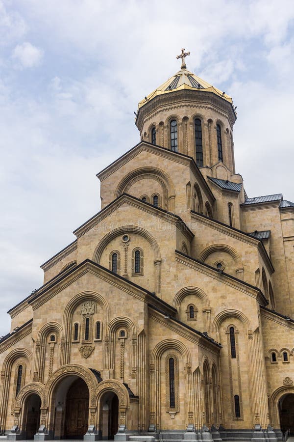 Sameba Cathedral. stock image. Image of famous, landmark - 96016913