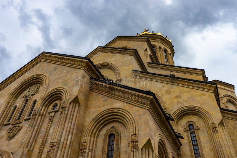 Sameba Cathedral in Tbilisi, Georgia Stock Photo - Image of landmark ...